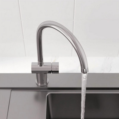 BATHWEST Modern Kitchen Sink Tap with UK Standard Fittings Single Lever ...