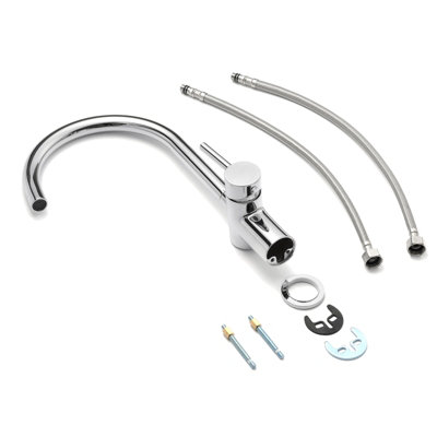 BATHWEST Modern Kitchen Sink Tap with UK Standard Fittings Single Lever ...