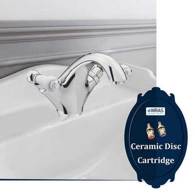 BATHWEST Traditional Victorian Bathroom Monobloc Basin Sink Mixer Taps ...
