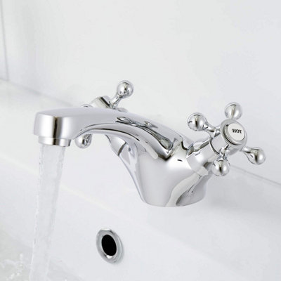 BATHWEST Traditional Victorian Style Bathroom Basin Sink Mixer Taps ...