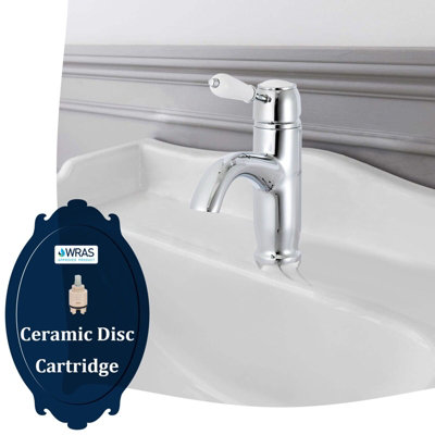 BATHWEST TRADITIONAL VICTORIAN STYLE BATHROOM CHROME BRASS BASIN SINK ...