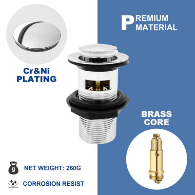 BATHWEST Waterfall Basin Taps with Drainer Square Chrome Brass ...