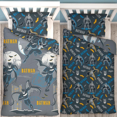 Batman Dark Knight Official Duvet Cover with Pillowcase Bedding Set ...