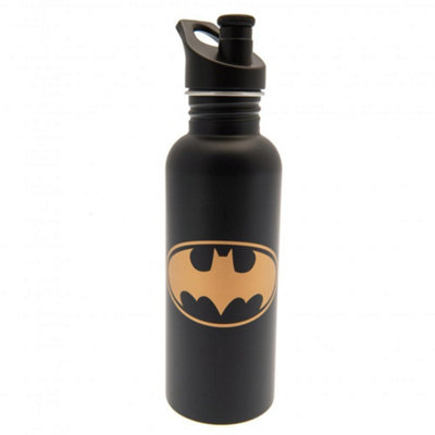 Batman Matte Water Bottle Black/Gold (One Size) | DIY at B&Q
