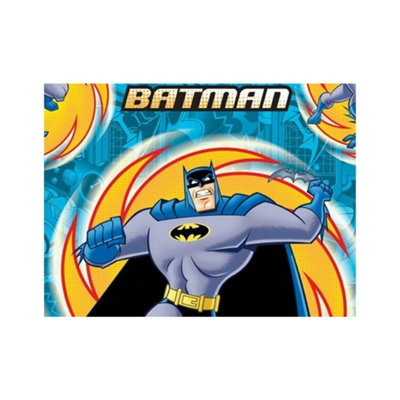 Batman Plastic Printed Tablecloth Yellow/Blue (One Size) | DIY at B&Q