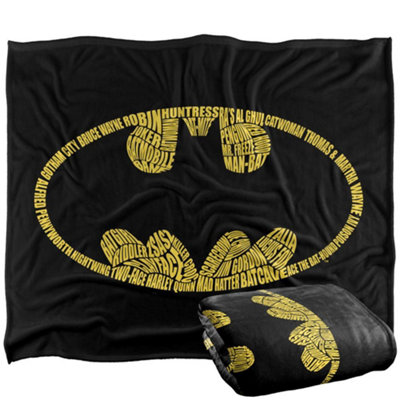 Batman Script Graphic Logo Blanket Multicoloured (One Size)