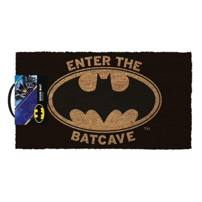 Batman Welcome To The Batcave Door Mat Black/Brown (60cm x 33cm) | DIY ...