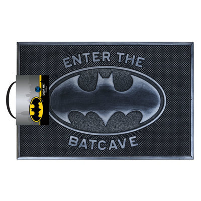 Batman Welcome To The Batcave Rubber Door Mat Black (One Size)