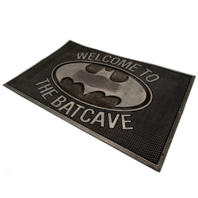 Batman Welcome To The Batcave Rubber Door Mat Grey (One Size)