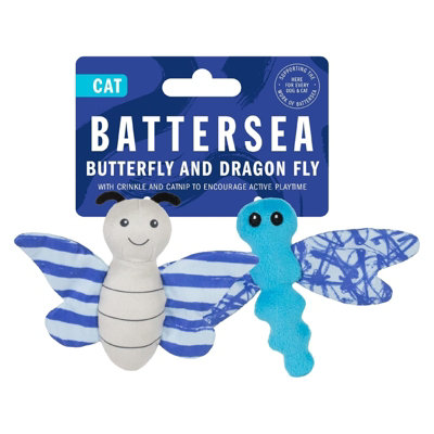 Battersea Cat Butterfly & Dragon Fly Plush Catnip Toys