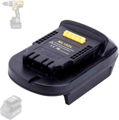 Battery Adapter for Dewalt 20V Tools, Converts Milwaukee 18V Batteries ...