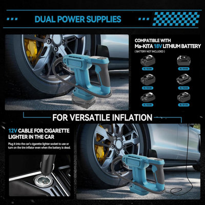 Battery Compressor Compatible with Makita 18V Battery Cordless Air ...