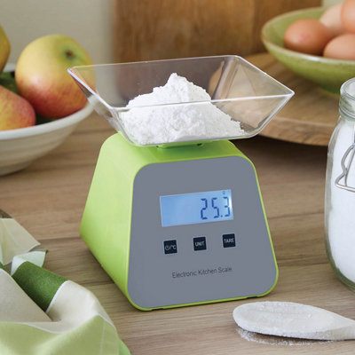 Battery Digital Kitchen Scale - Easy-Read Display, Metric & Imperial ...