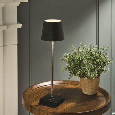 Battery or USB Operated Table Lamp - Modern Portable Cordless LED Light ...