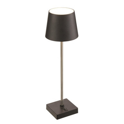 Battery or USB Operated Table Lamp - Modern Portable Cordless LED Light ...