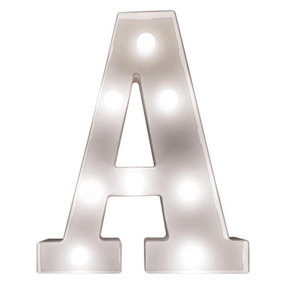 Battery Powered 3D Letter A LED Light - Freestanding or Wall Mounted ...
