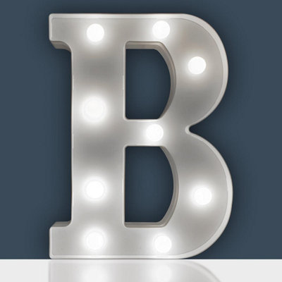 Battery Powered 3D Letter B LED Light - Freestanding or Wall Mounted ...
