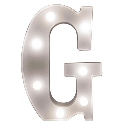 Battery Powered 3D Letter G LED Light - Freestanding or Wall Mounted ...