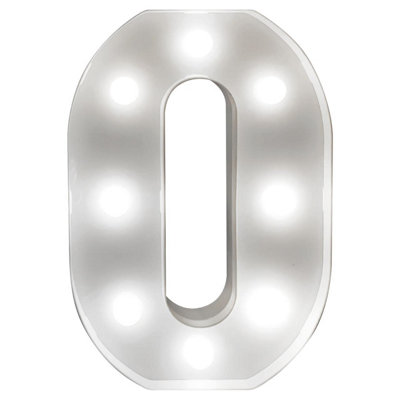 Battery Powered 3D Letter O LED Light - Freestanding or Wall Mounted ...