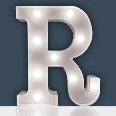 Battery Powered 3D Letter R LED Light - Freestanding or Wall Mounted ...