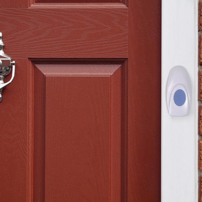 Battery Powered Wireless Doorbell & 2 Receivers with 100m Range, LED ...
