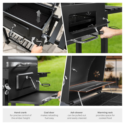 BBQ Florian - with 2 wheels, adjustable air supply and temperature ...