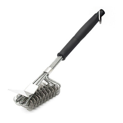 BBQ Grill Cleaning Brush, 16.5inch/42 CM Stainless Steel Wire Bristle ...