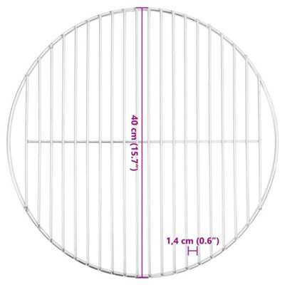 BBQ Grill Grate Round 40 cm 304 Stainless Steel