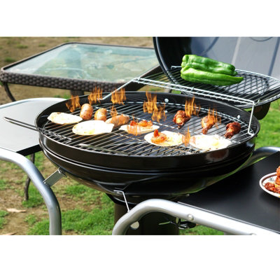 BBQ Grill Portable Trolley Charcoal Kettle Bowl Smoker Barbecue with ...