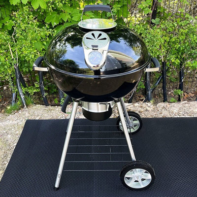 BBQ Large HEX Floor Mat in Black