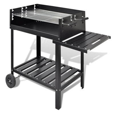 BBQ STAND CHARCOAL BARBECUE 2 WHEELS