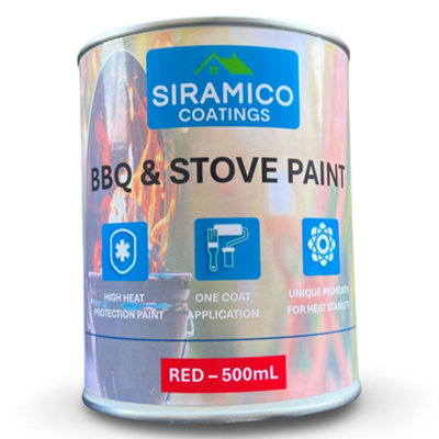 BBQ & STOVE PAINT RED - HIGH TEMPERATURE PAINT 1000C (RED) | DIY at B&Q