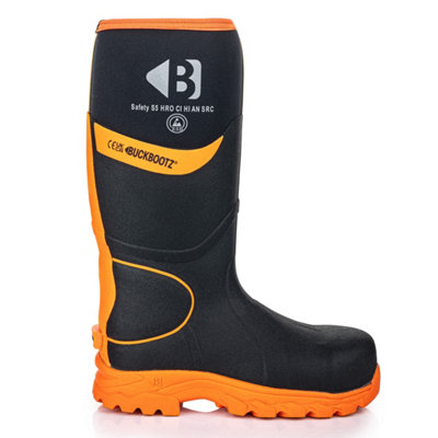BBZ8000 Buckbootz S5 Black/Orange 360 High Visibility Neoprene/Rubber ...