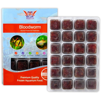 BCUK Frozen Bloodworm Pack of 10 - Ideal for Fishing and Aquatic Feeding