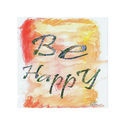 Be Happy Splash Back designer style