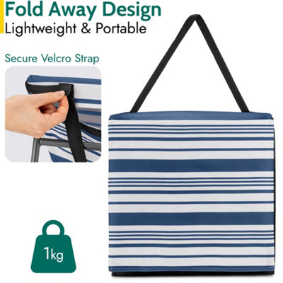 Beach Mat With Adjustable Backrest Folding Sun Lounger Chair With Carry ...