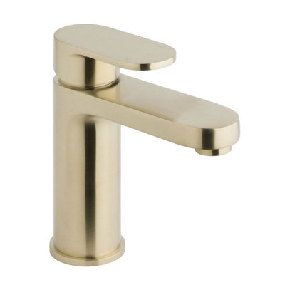 Beacon Basin Mono Tap with Click Waste Brushed Brass | DIY at B&Q