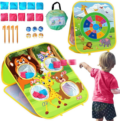 Bean Bag Toss Game for Toddlers & Kids Age 3+ Foldable Board with ...