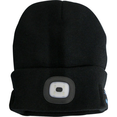 Beanie Hat with Integrated Spotlight - 4 SMD LED - Built In Wireless ...