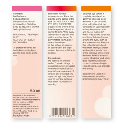 Beaphar Dog & Cat Eye Lotion 50ml - Pack of 3