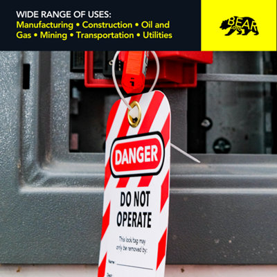 BearLOTO DO NOT OPERATE Safety Sign 30 Pack