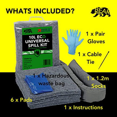 BearTOOLS Eco Spill Control Kit 15L Spills