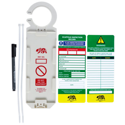 Buy BearTOOLS Scaffold Inspection Holder + 2 Inserts + Marker | DIY at B&Q