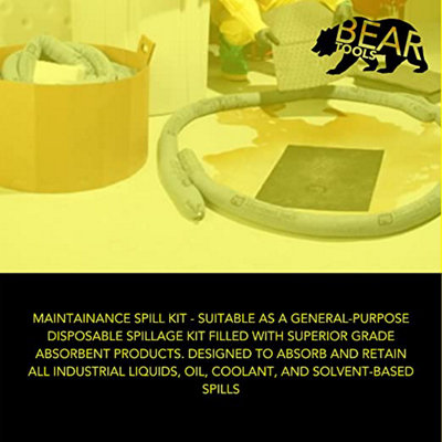 BearTOOLS Spill Control Chemical Oil Maintenance Kit 240L Capacity