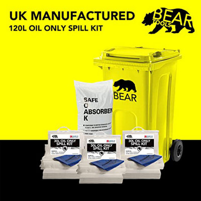 BearTOOLS Spill Control White Oil Spill Kit 120L
