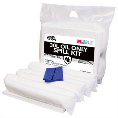 BearTOOLS Spill Control White Oil Spill Kit 30L