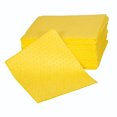 BearTOOLS Spill Control Yellow Chemical Absorbent Sheet 100 Sheets