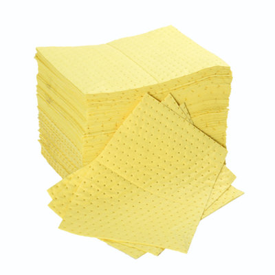 BearTOOLS Spill Control Yellow Chemical Absorbent Sheet 200 Sheets