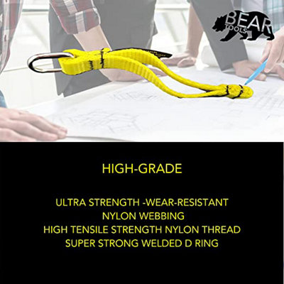 BearTOOLS Tail Tether Yellow Tag 24 Pack