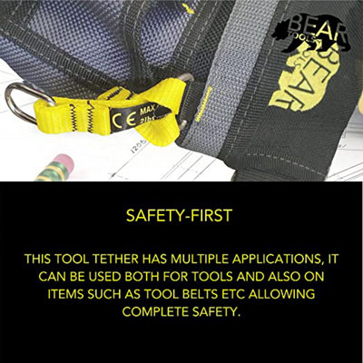 BearTOOLS Tail Tether Yellow Tag 24 Pack